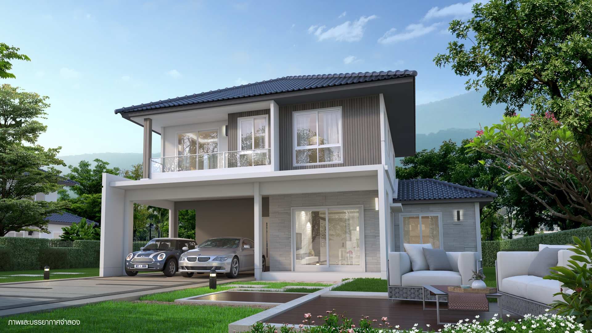 มัณฑนา สันทราย-เชียงใหม่ แบบบ้าน Winnetka-E แปลง 00B22